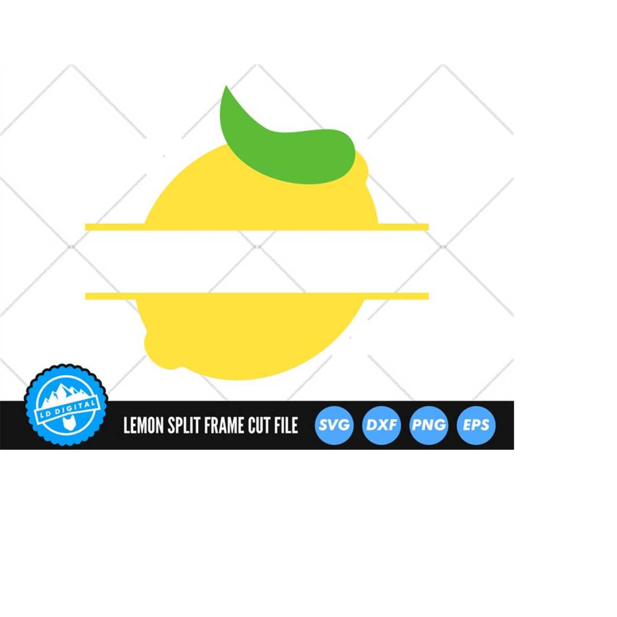 Lemon Split Frame SVG Files | Kawaii Fruit SVG Cut Files | L - Inspire ...
