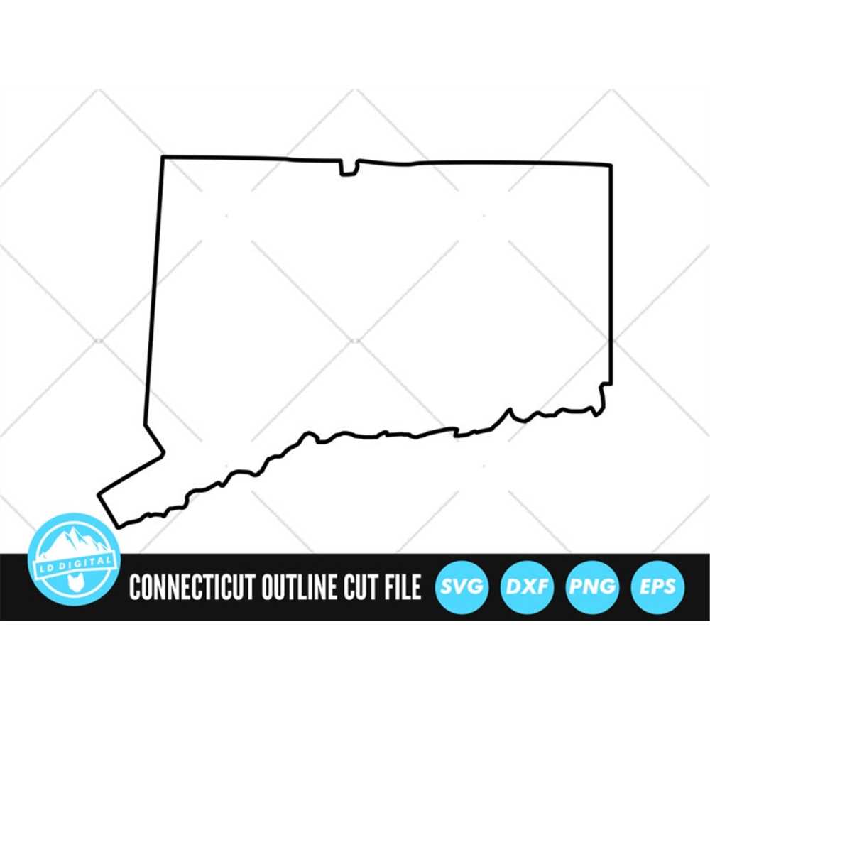 Connecticut Outline SVG Files | Connecticut Cut Files | Unit - Inspire ...