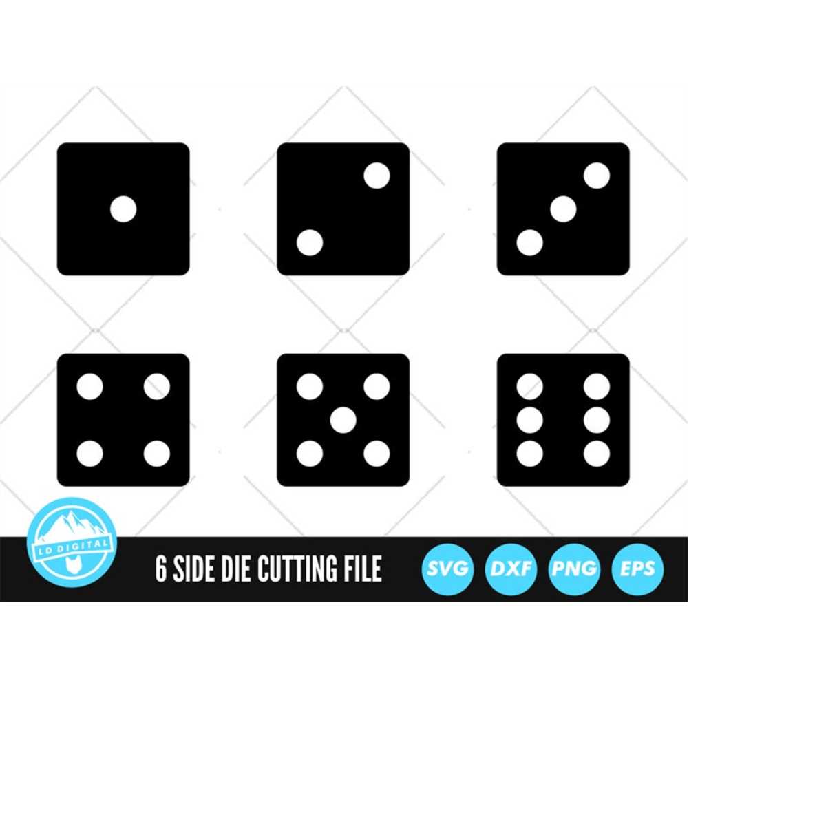 Six Sided Dice SVG Files | Dice Cut Files | Dice Vector File - Inspire ...