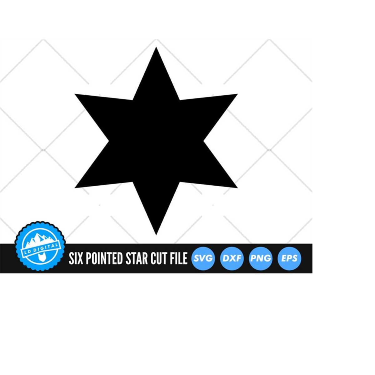 Six Pointed Star SVG Files | Star SVG Cut Files | Star Silho - Inspire ...
