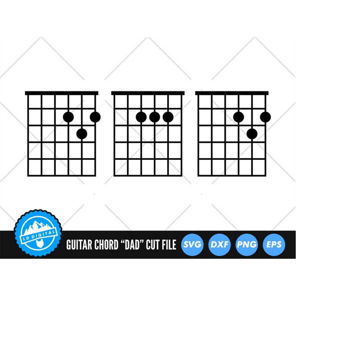 Dad Guitar Chords SVG Files | Music Chords Cut Files | Fathe - Inspire ...