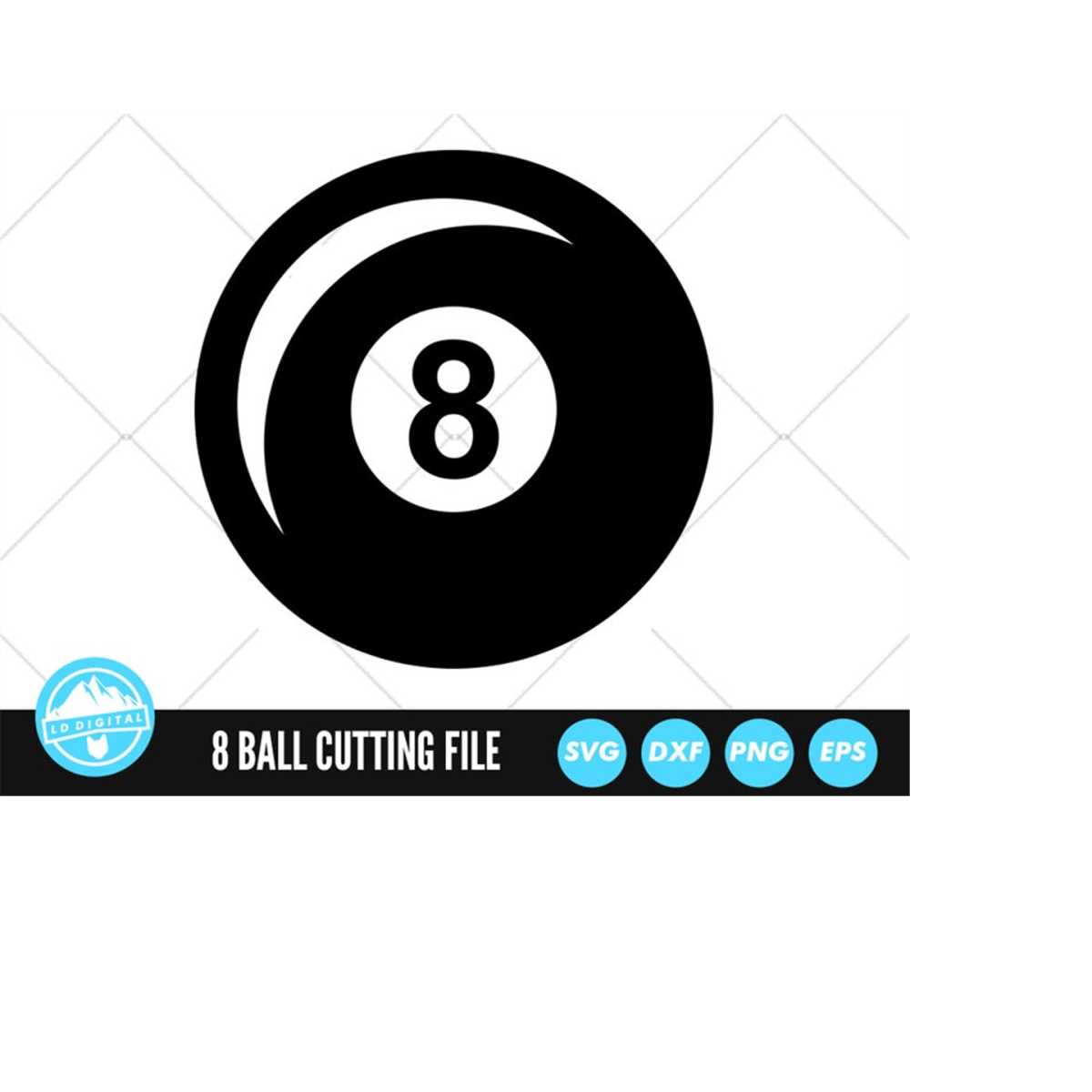 8 Ball Pool Billiard Ball SVG Files | 8 Ball Billiard Ball C - Inspire ...