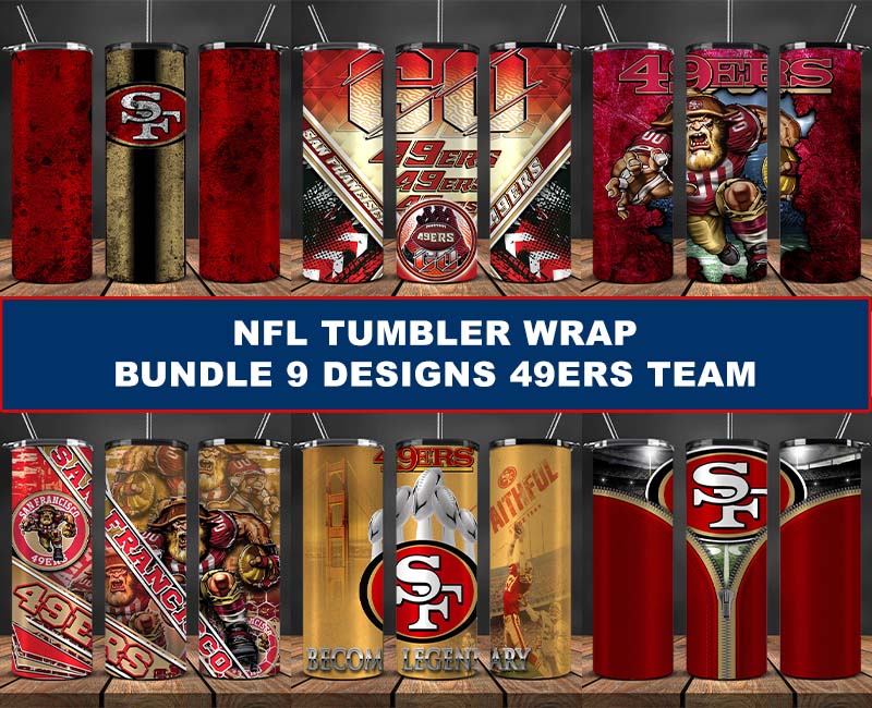 49ers Tumbler Wrap , Football Tumbler Png ,Nfl Tumbler Wrap | Inspire ...