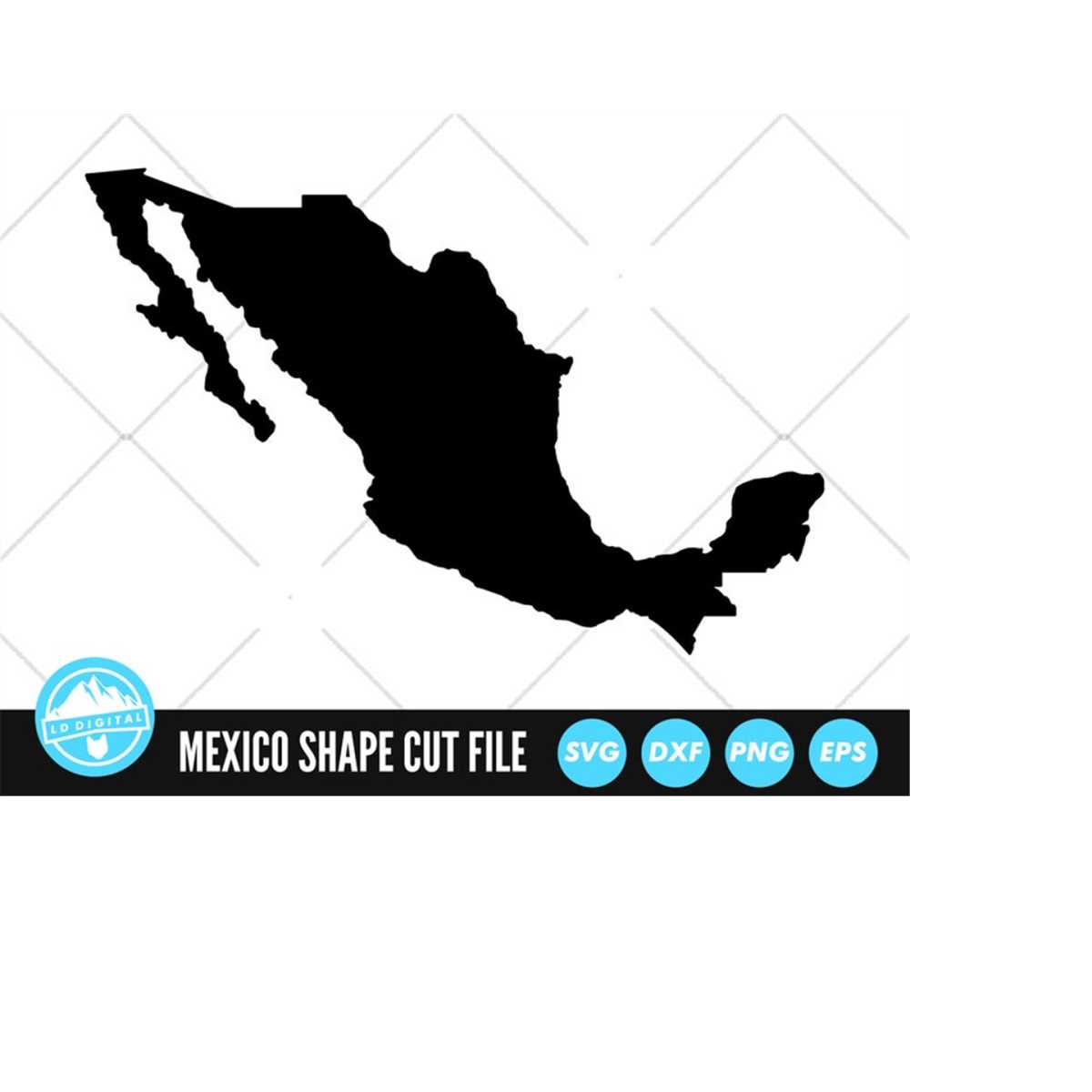 Mexico Shape SVG Files | Mexico Cut Files | Countries Vector | Inspire ...