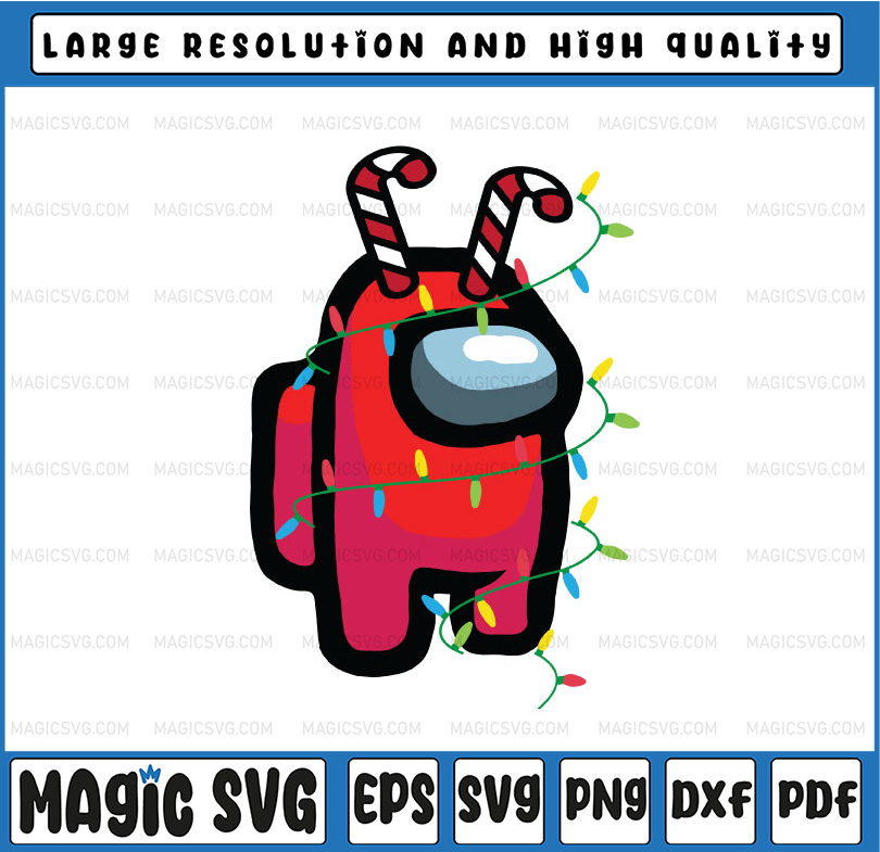 Christmas Santa Among Us Character X-mas 2021 Svg Png, Among | Inspire ...