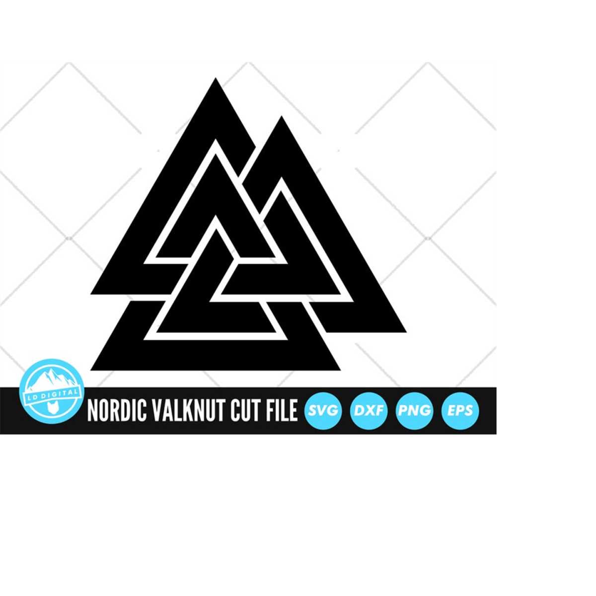 Nordic Valknut SVG Files | Nordic Symbol Cut Files | Viking - Inspire ...