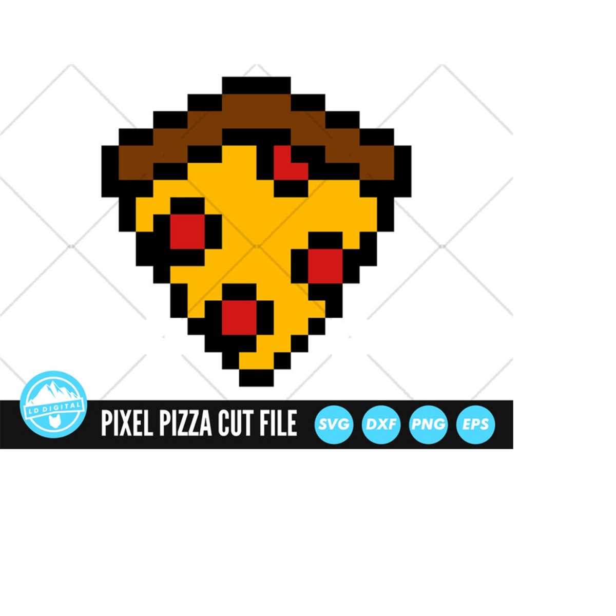 Pixel Pizza SVG Files | Pizza Slice Cut Files | Pepperoni Pi - Inspire ...