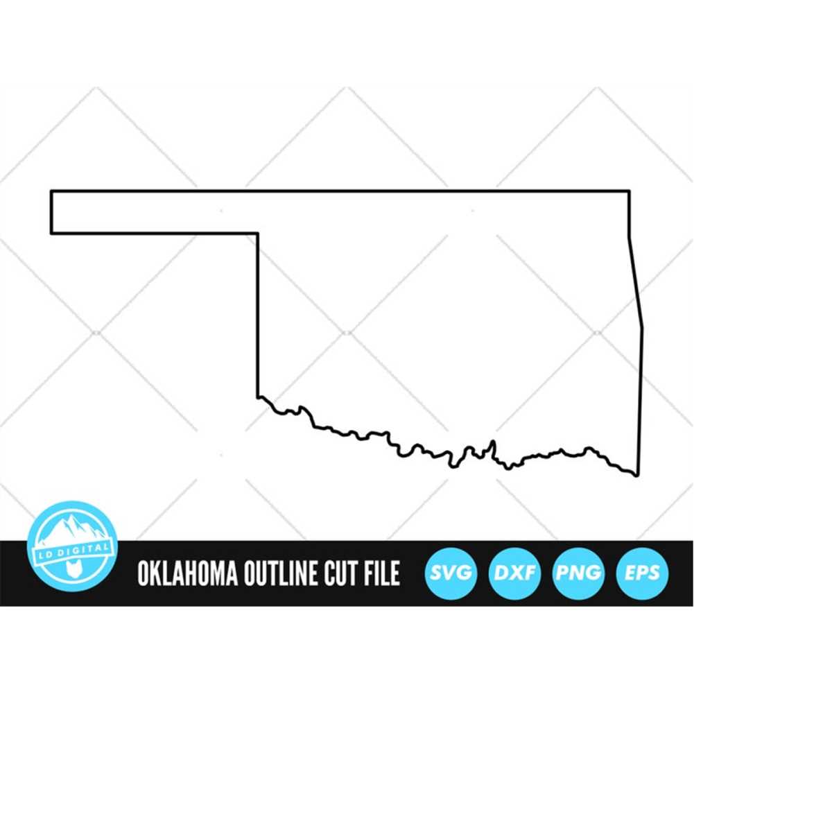 Oklahoma Outline SVG Files | Oklahoma Cut Files | United Sta - Inspire Uplift