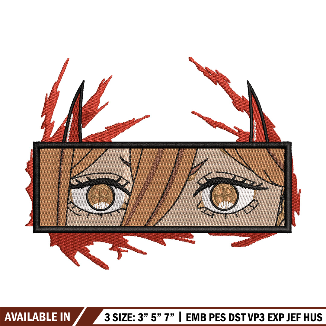 Power eyes embroidery design, Chainsaw man embroidery, Embro - Inspire ...