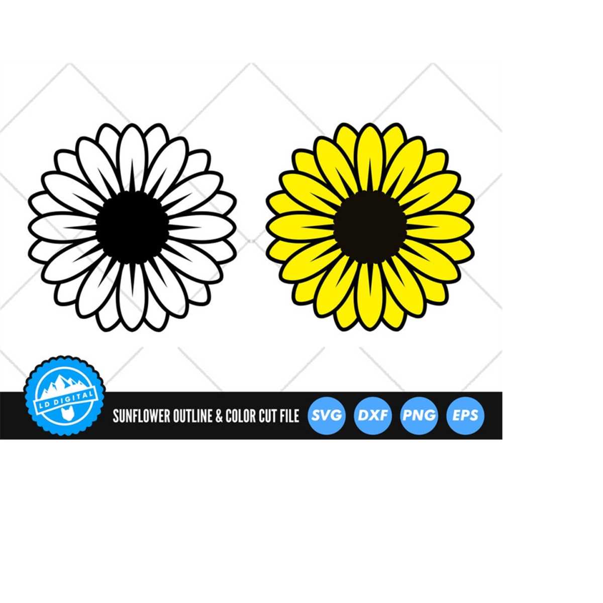 Sunflower SVG Files | Flower Cut Files | Sunflower Vector Fi - Inspire ...
