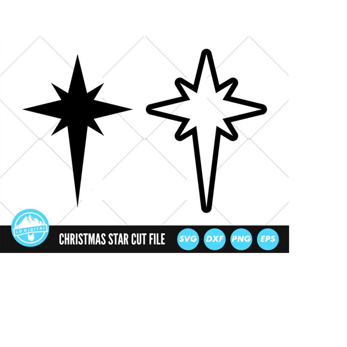 Christmas Star SVG Files | Christmas Star Cut Files | Christ - Inspire ...