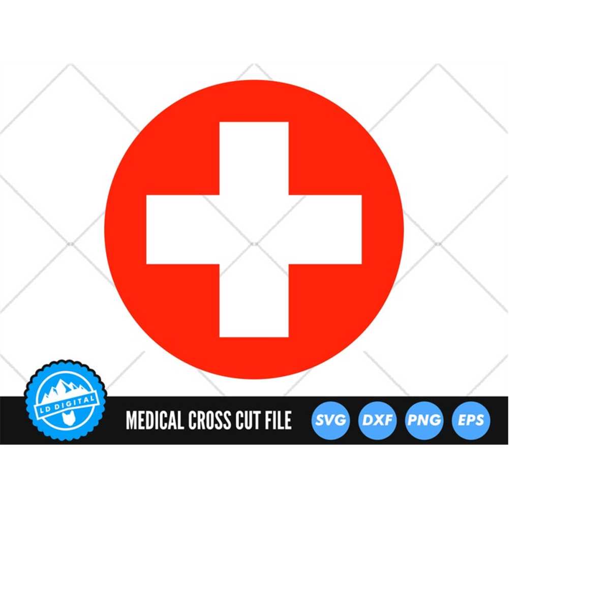 Round Medical Cross SVG Files | Nurse SVG Cut Files | Medici - Inspire ...