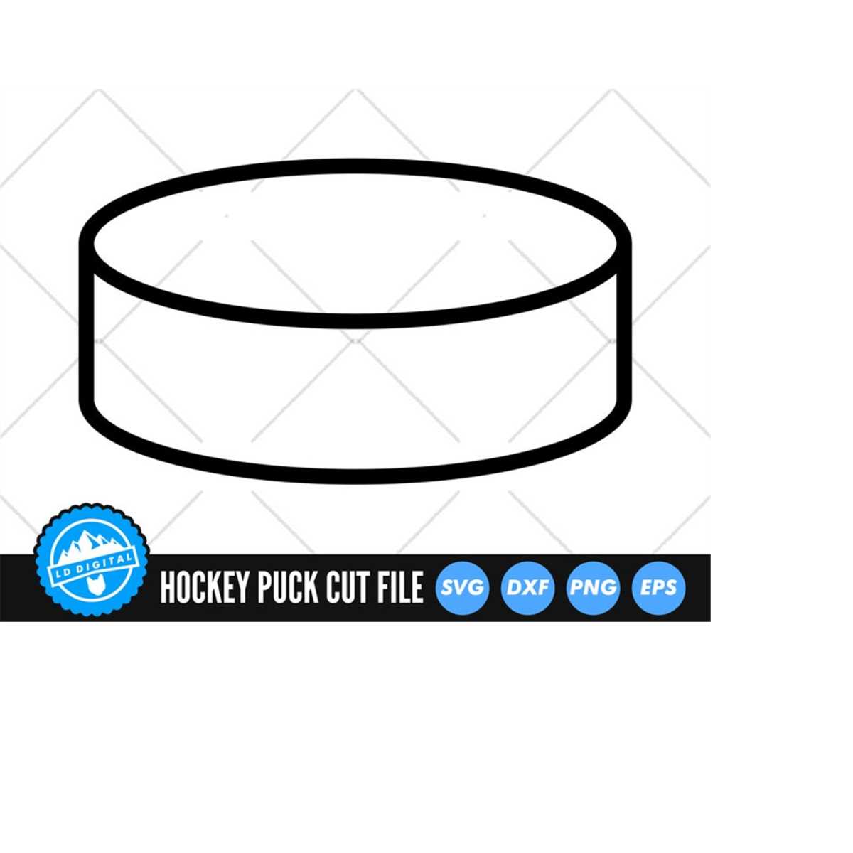 Hockey Puck Outline SVG Files | Hockey Cut Files | Hockey Pu - Inspire ...