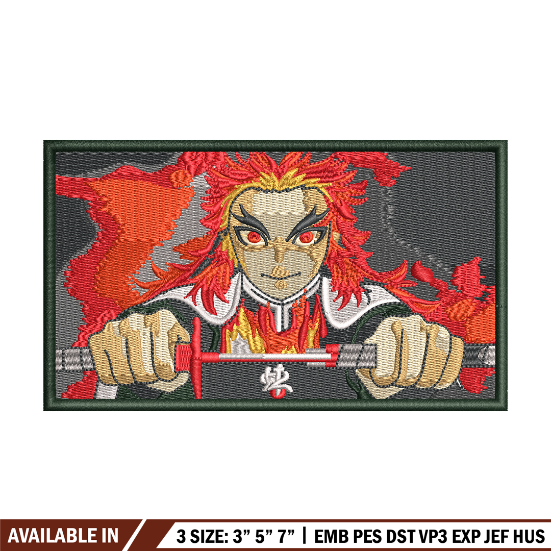 Rengoku box embroidery design, Rengoku embroidery, Anime des | Inspire ...