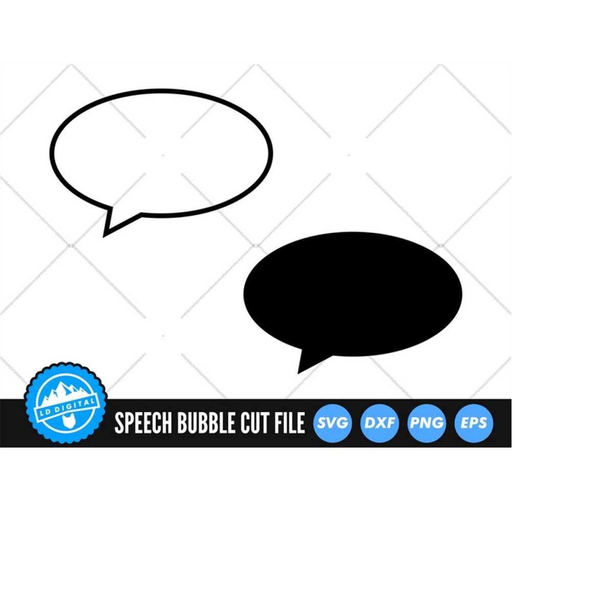 Speech Bubble SVG Files | Comic Bubble SVG Cut Files | Text - Inspire ...