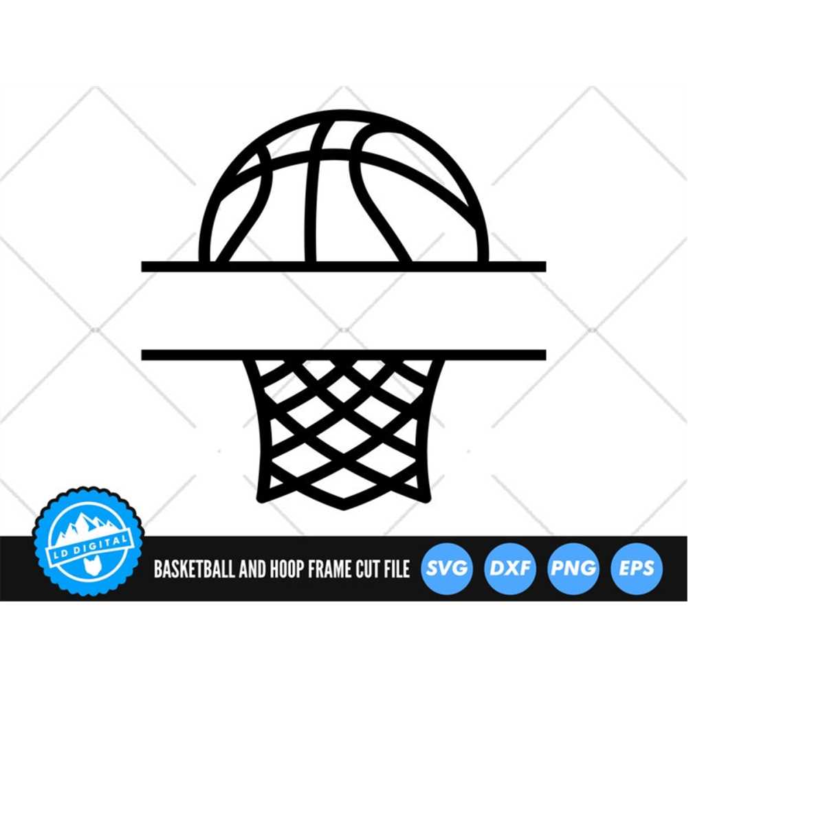 Basketball Hoop Frame SVG Files | Basketball Monogram Cut Fi - Inspire ...