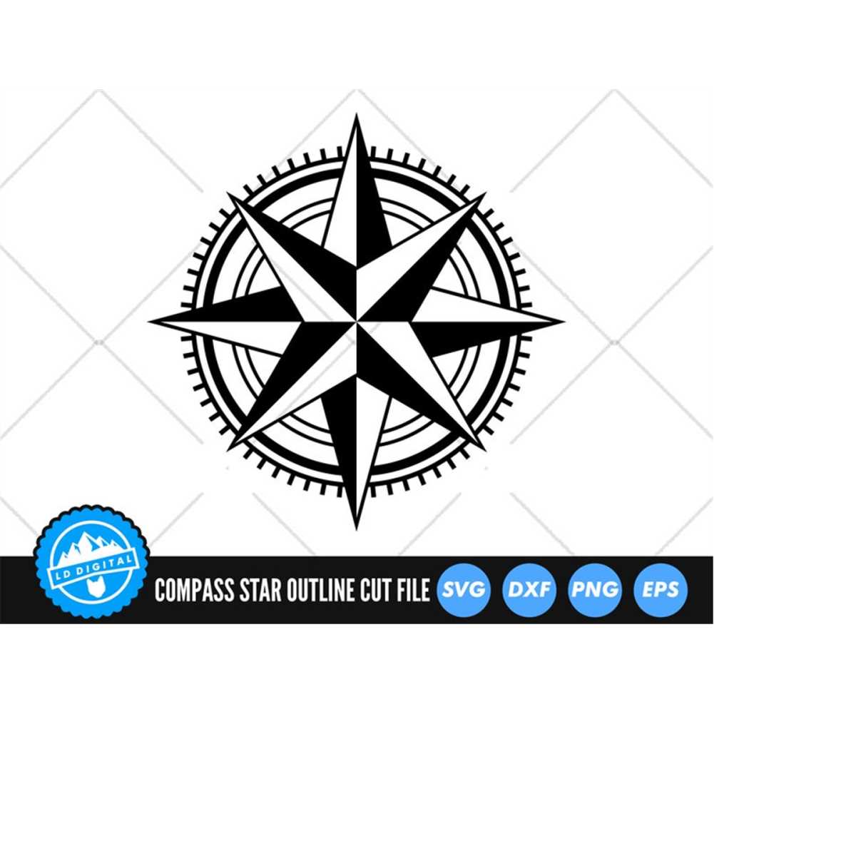 Nautical Compass SVG Files | Compass Cut Files | Nautical Co - Inspire ...