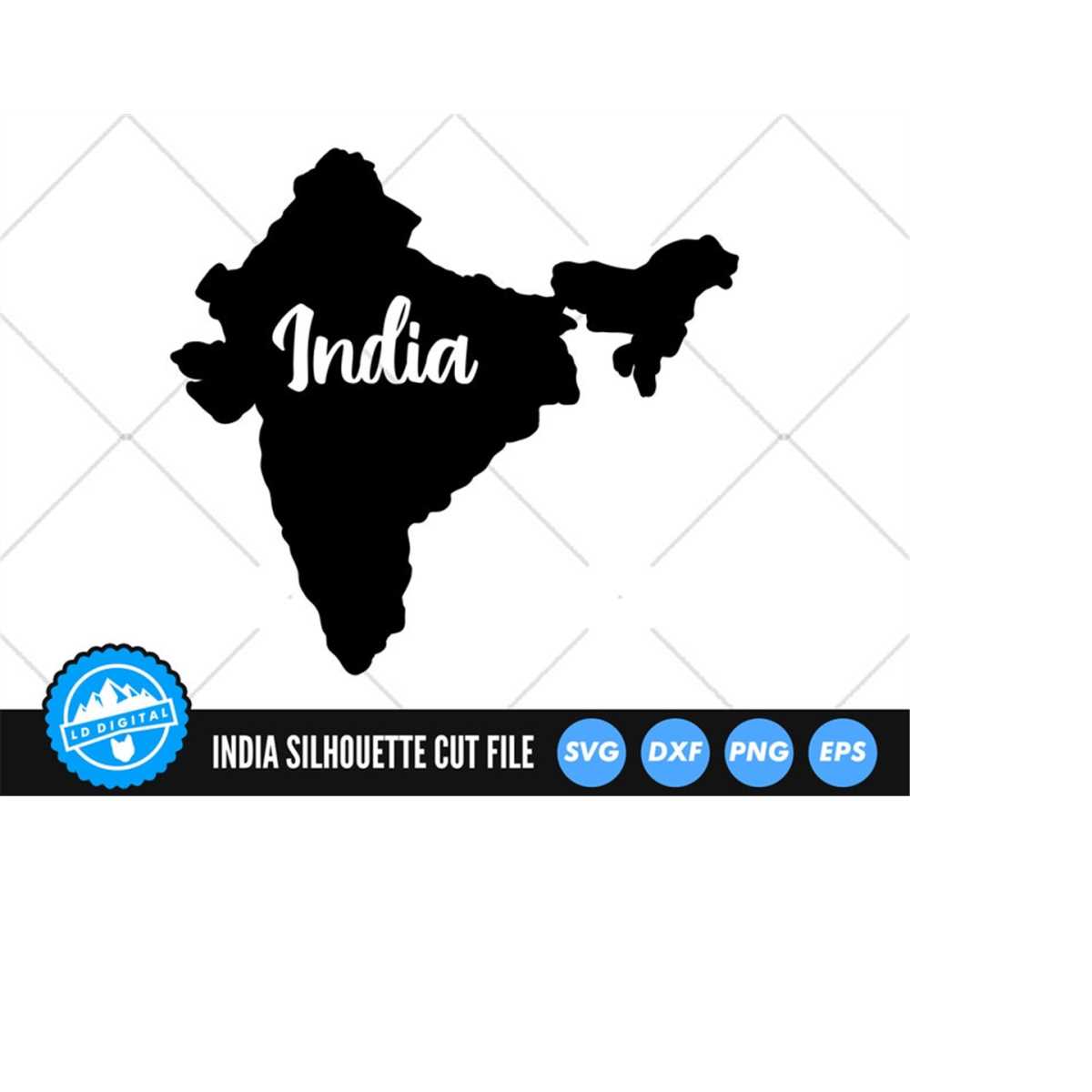 India SVG | India Cut Files | India Outline SVG | India Silh - Inspire ...