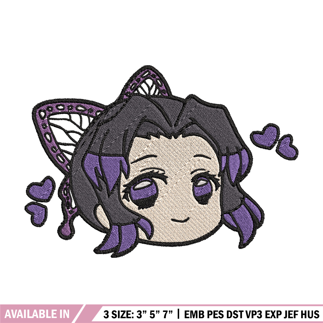 Shinobu chibi embroidery design, Shinobu embroidery, Embroid | Inspire ...