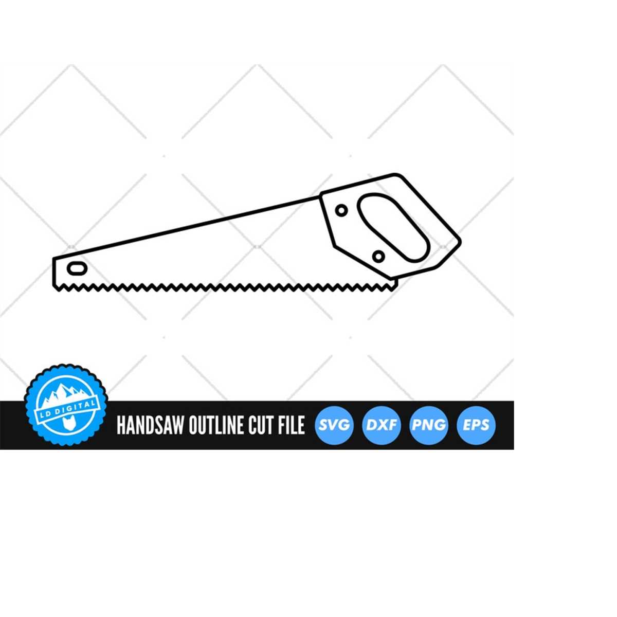 Handsaw Outline SVG Files | Hand Saw Silhouette SVG Cut File - Inspire ...