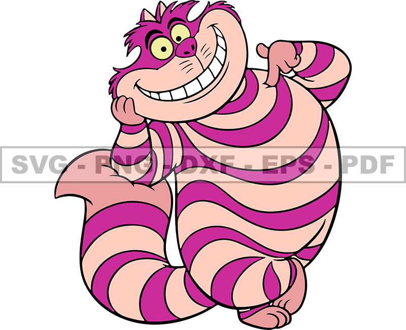 Cheshire Cat Svg, Cheshire Png, Cartoon Customs SVG, EPS, PN - Inspire ...