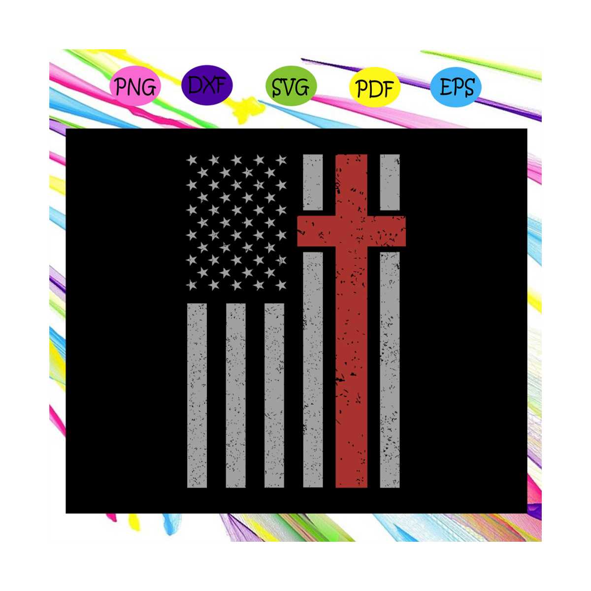 American Flag Cross Christian Christianity Jesus, American F | Inspire ...