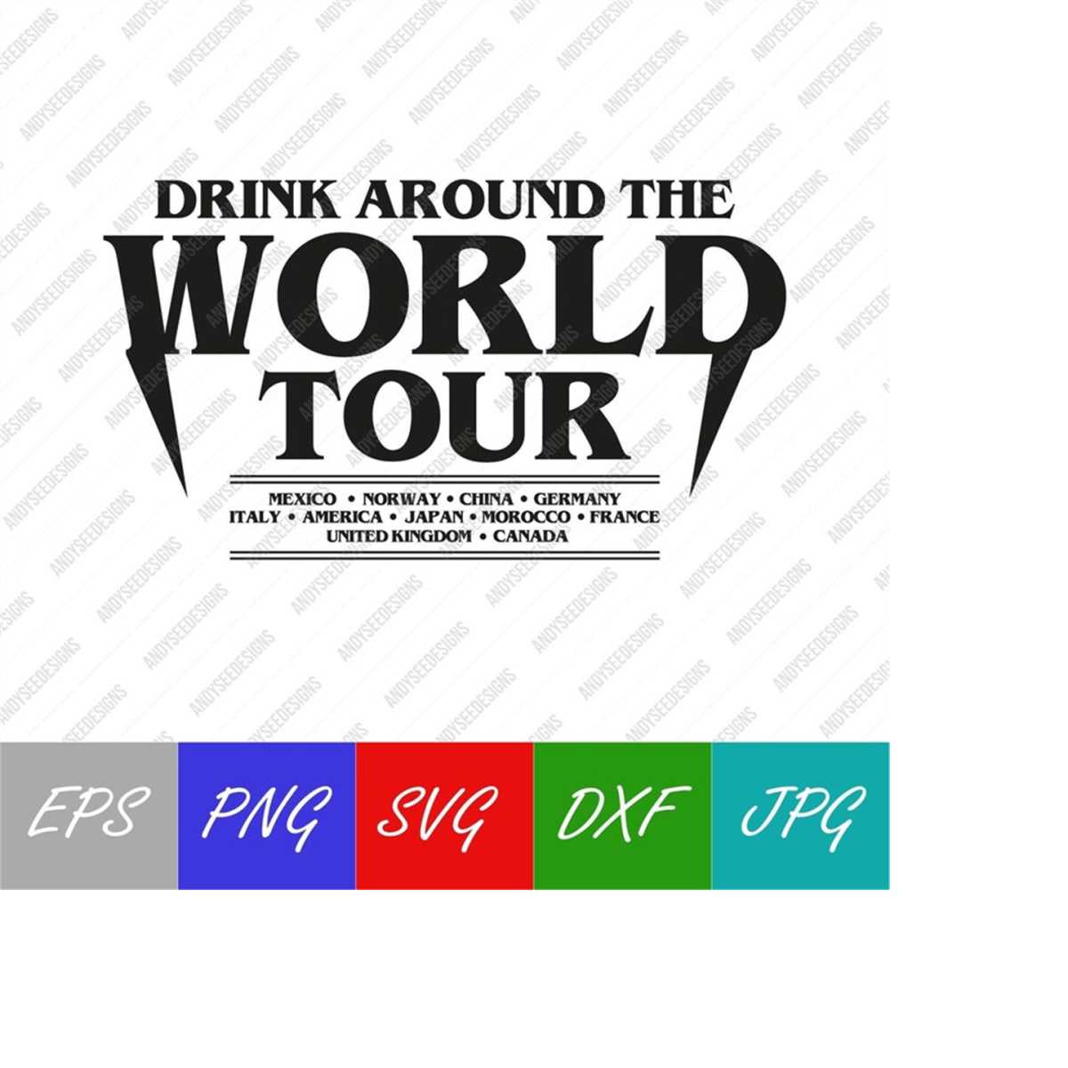 Drink Around The World Tour, Funny SVG, Epcot, Drink Festiva - Inspire ...