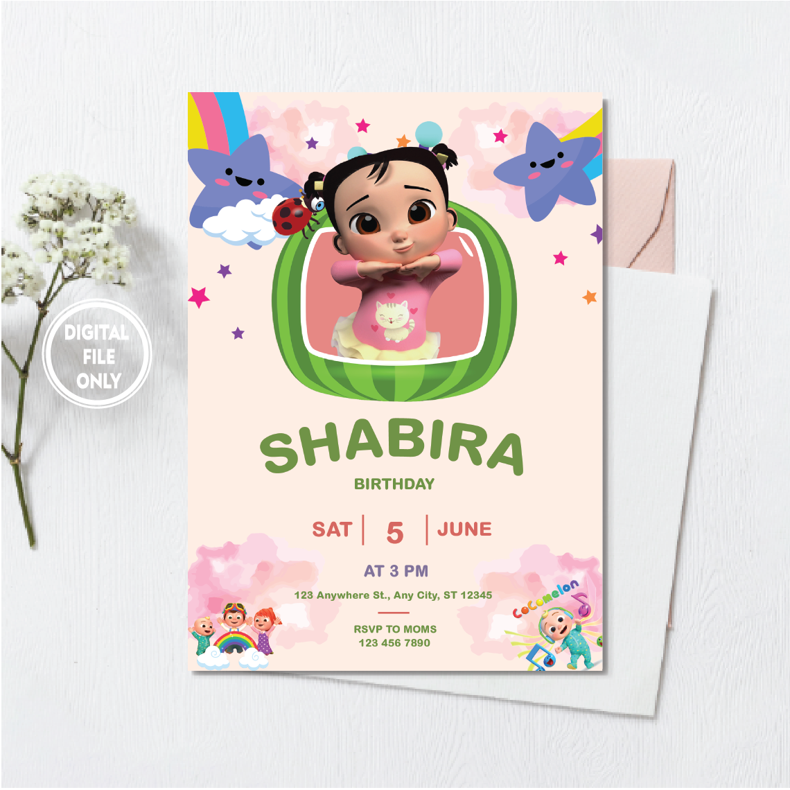 Personalized File Cocomelon Invitation | Cocomelon Birthday | Inspire ...