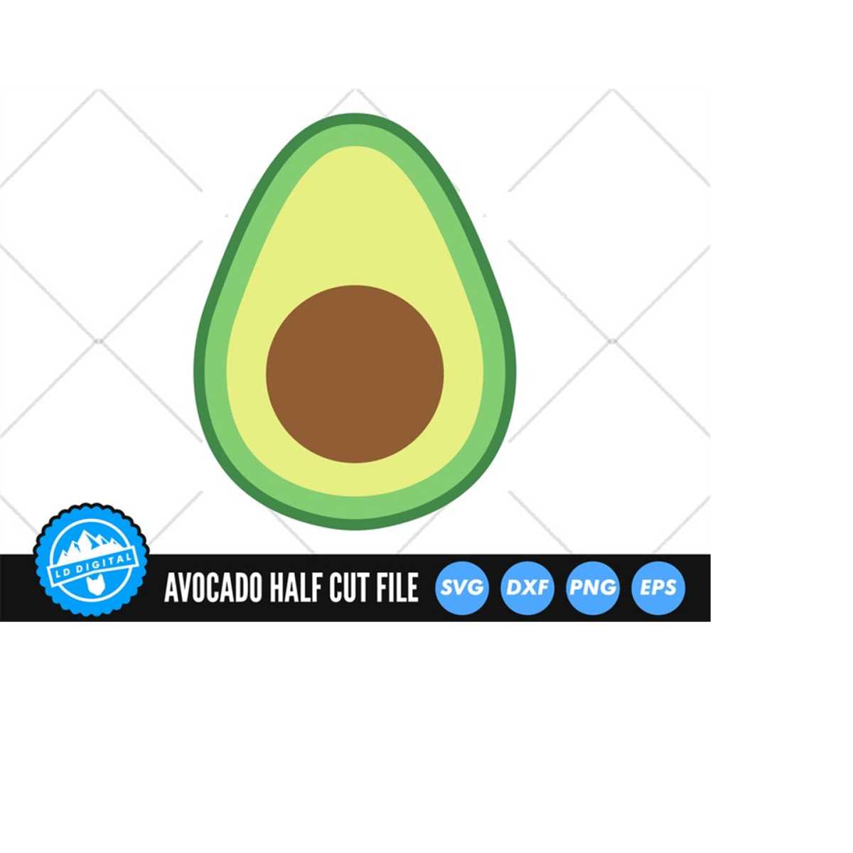 Avocado SVG Files | Kawaii Fruit SVG Cut Files | Avocado Sli - Inspire ...