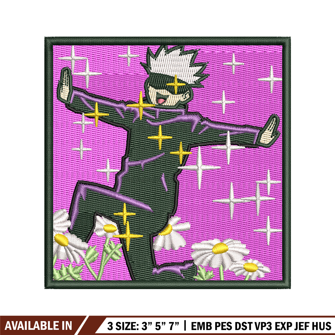 Satoru box embroidery design,Jujutsu kaisen embroidery, Nike - Inspire ...