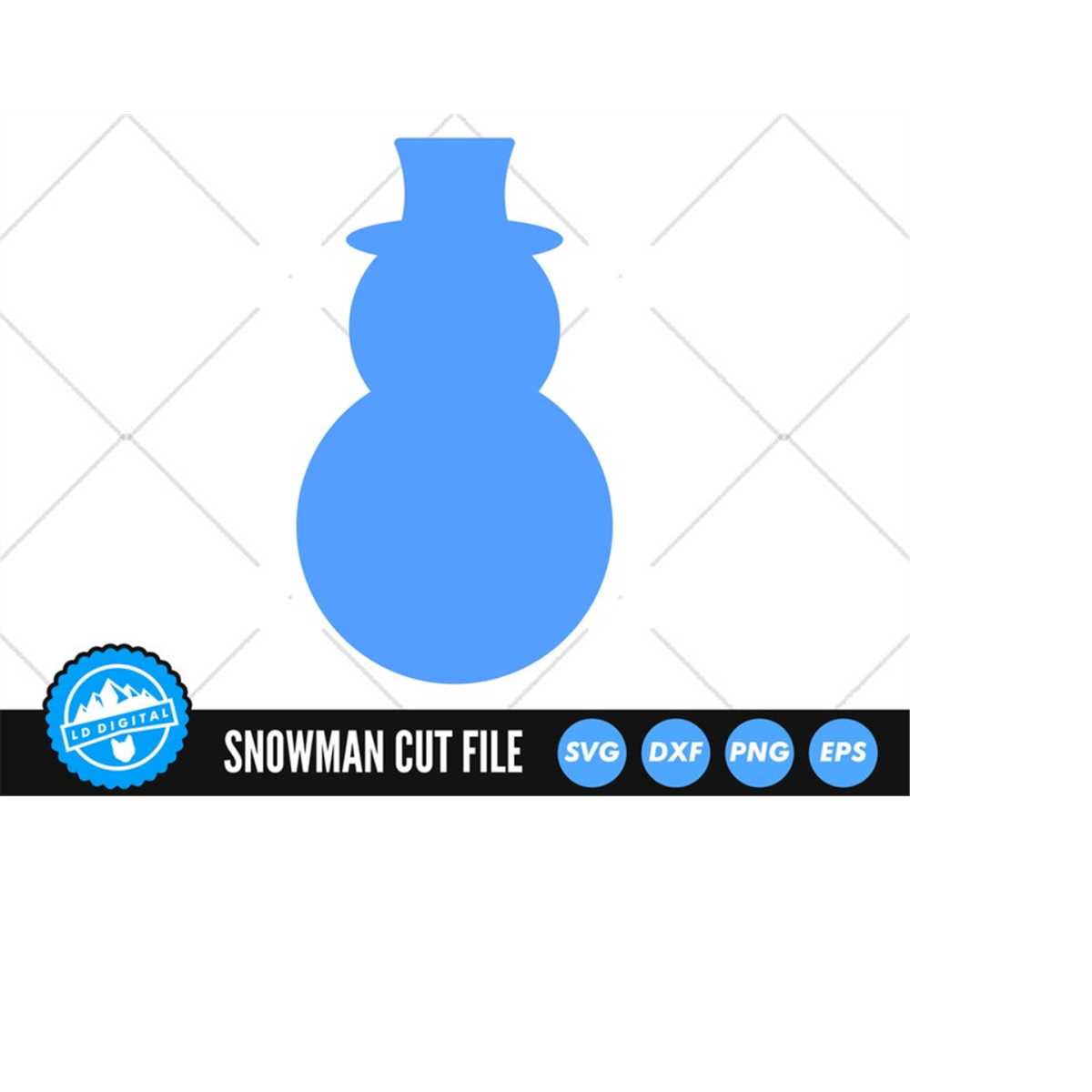 Christmas Snowman Silhouette SVG Files | Snowman Cut Files | - Inspire ...