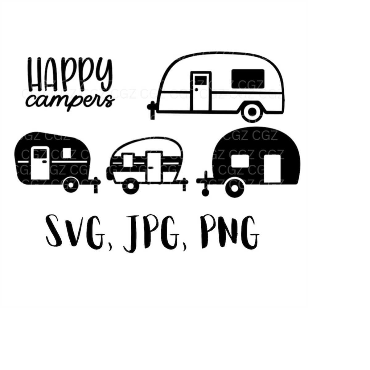 Camper SVG Bundle/ Campers Svg/Campers Clip Art/Happy Camper - Inspire ...