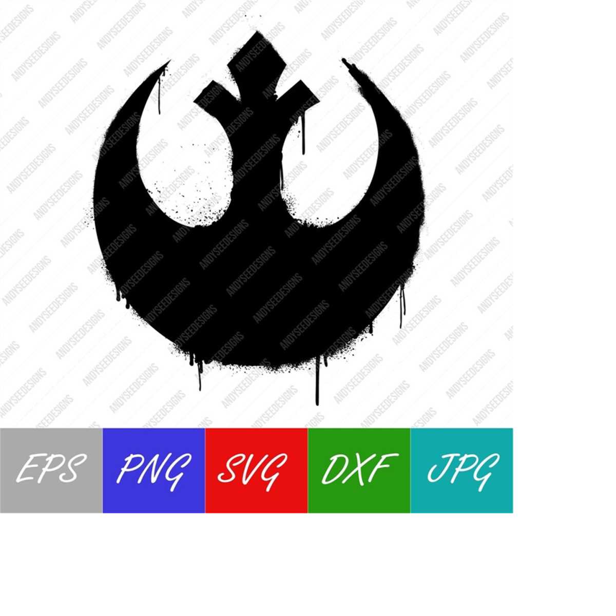 Star Wars Logo Rebel Alliance SVG Spray Paint Effect | Jedi - Inspire ...