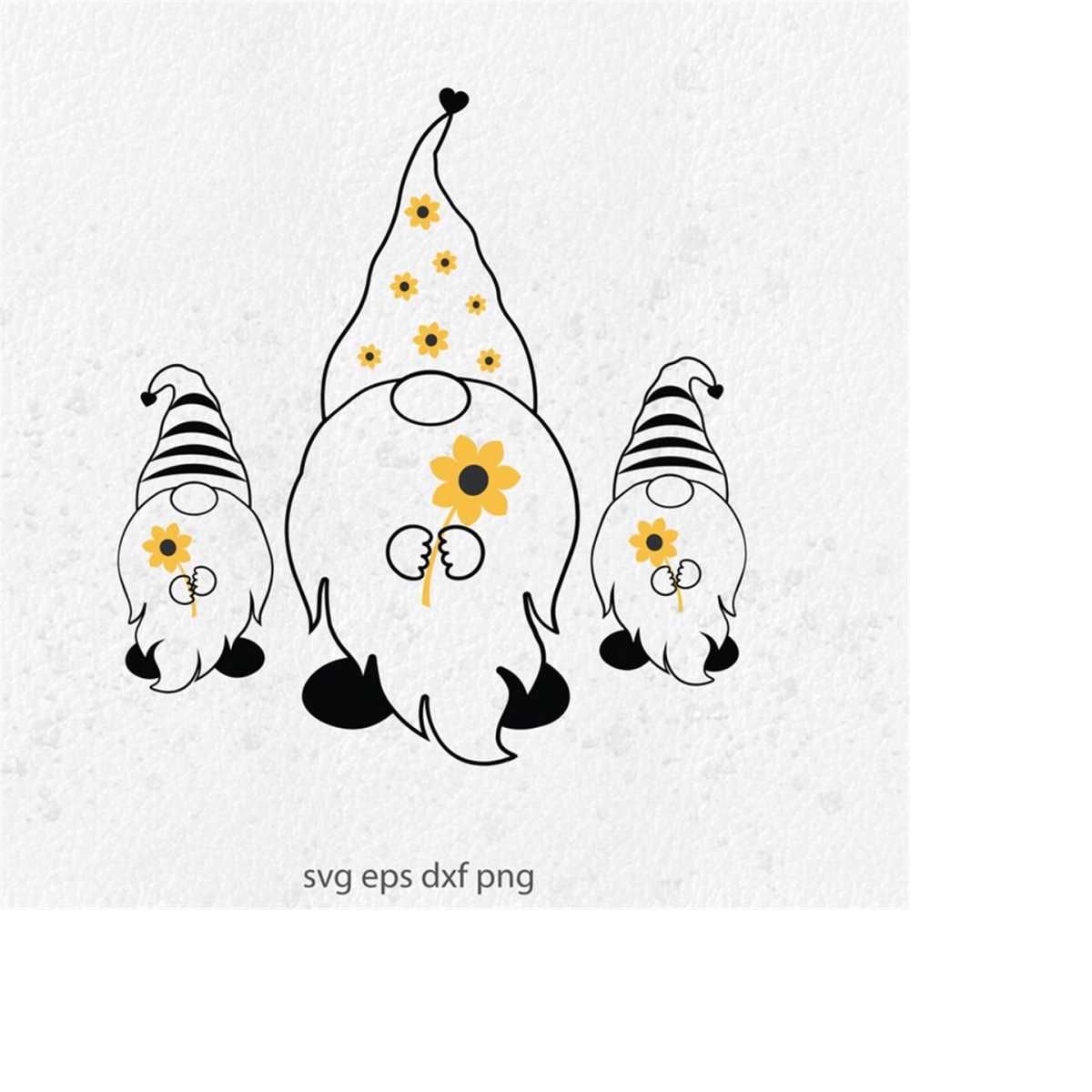 Gnome flowers SVG, gnomes holding flowers svg, Spring gnome - Inspire ...