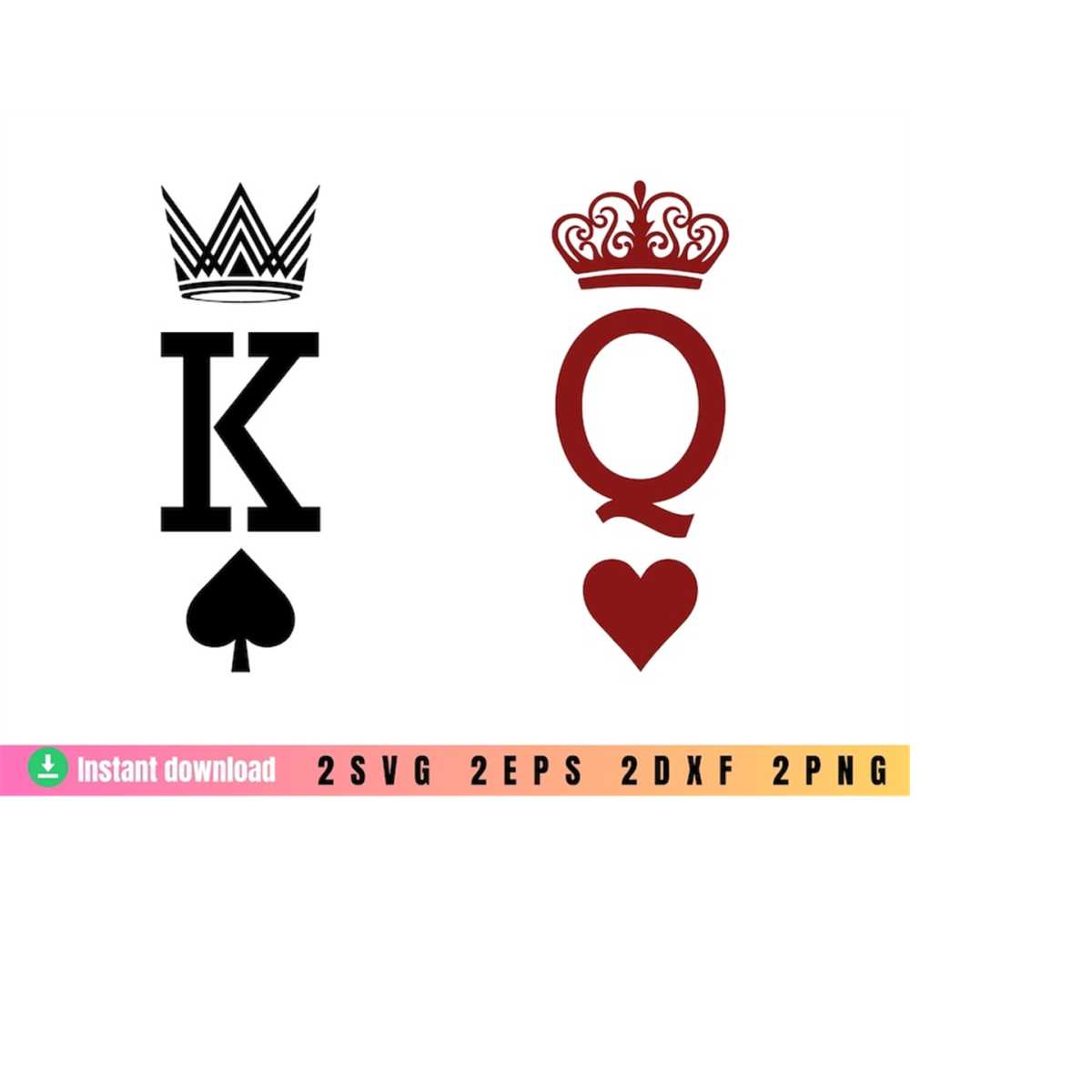 King and Queen SVG , King Queen SVG, King of Spades SVG, Car - Inspire ...