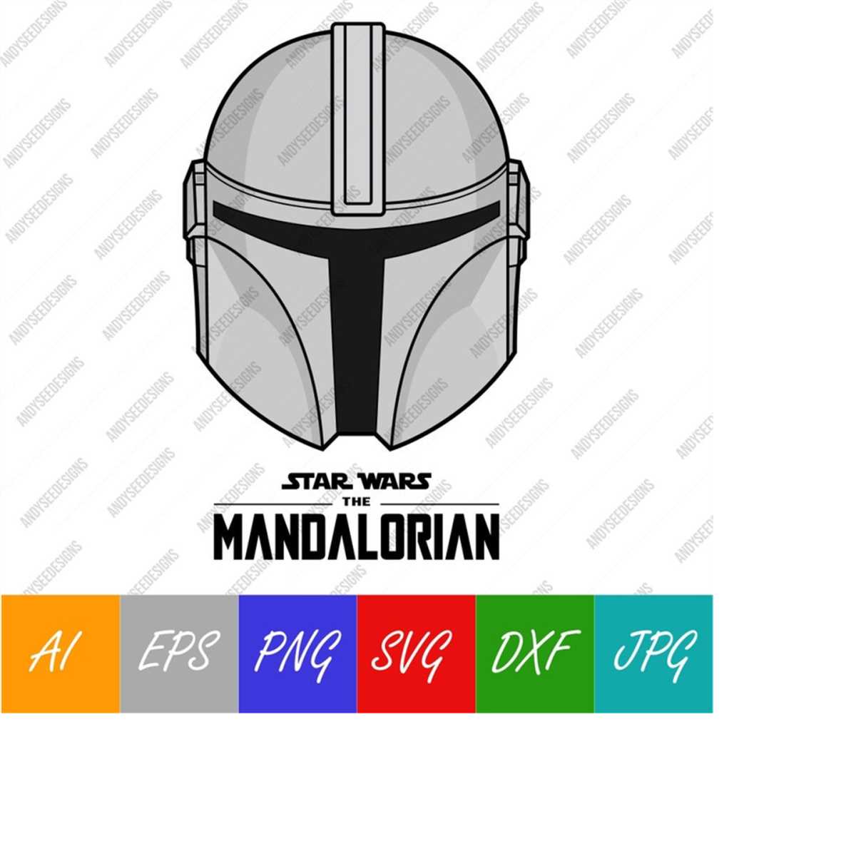 The Mandalorian Star Wars Vector Digital Download SVG, Ai, E | Inspire ...