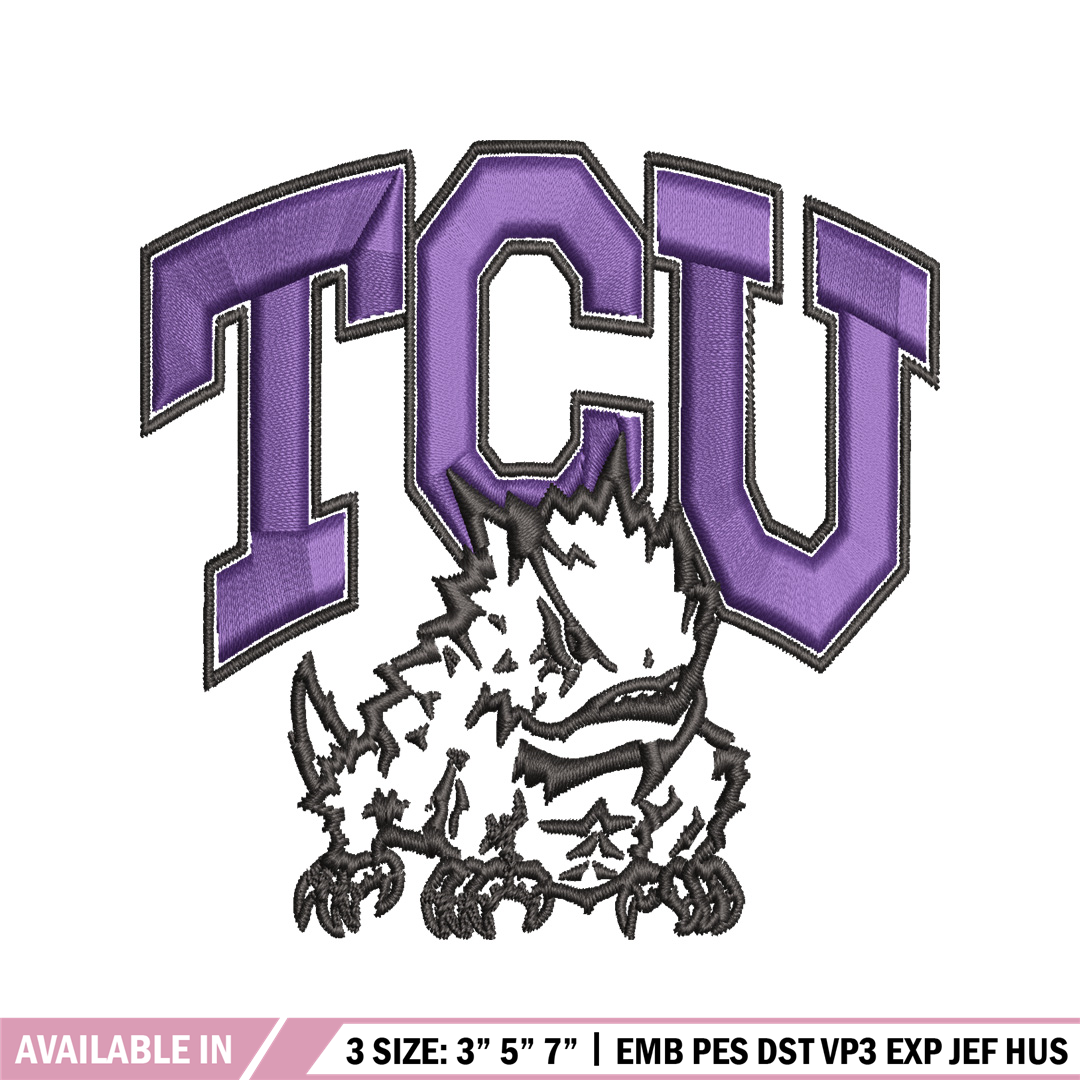 TCU Horned Frogs embroidery design, TCU Horned Frogs embroid | Inspire ...