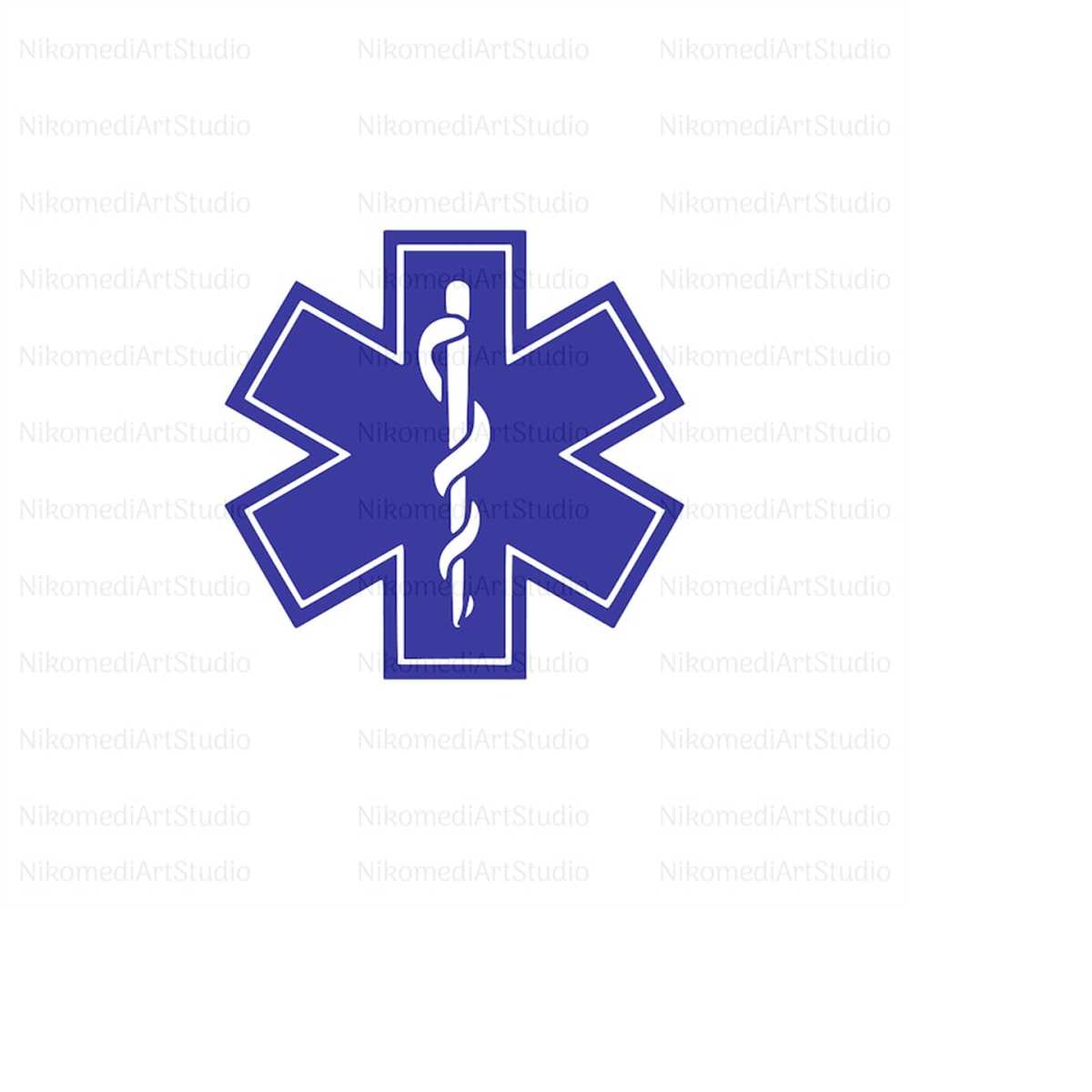 Star of Life EMS Paramedic svg EMT svg Medical symbol svg st - Inspire ...