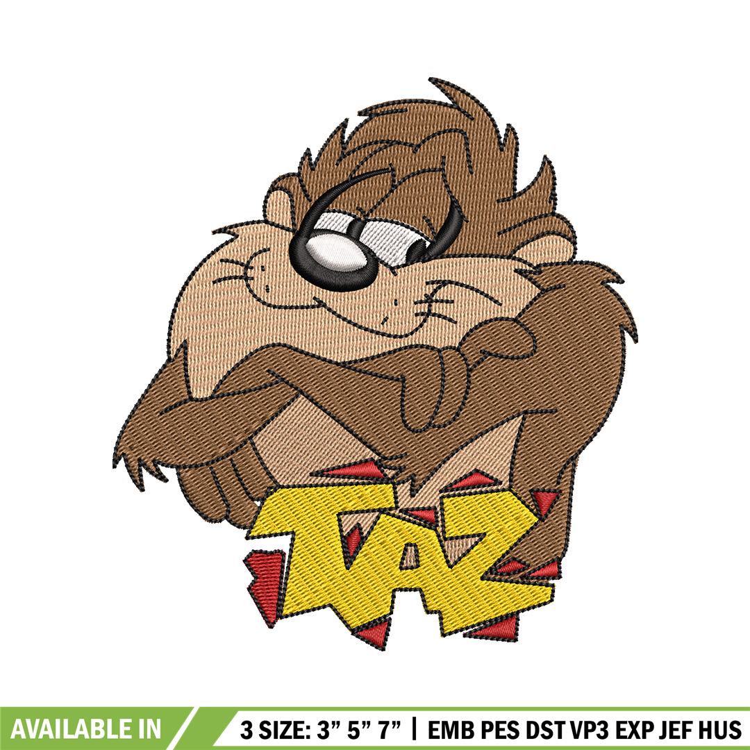 Taz embroidery design, Taz embroidery, Emb design, Embroider | Inspire ...