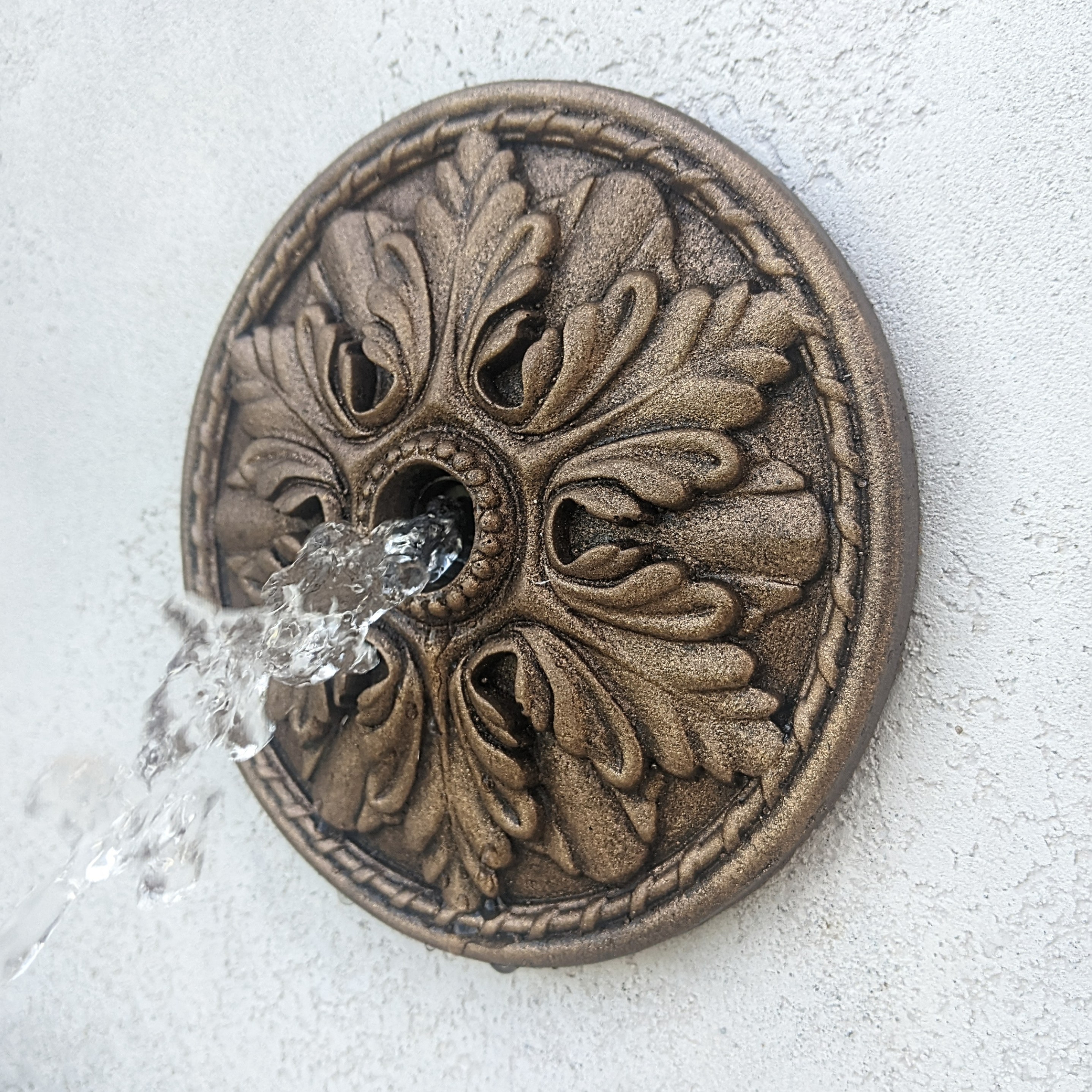 Water spout rosette bronze Fountain outdoor Pool socket bron - Inspire ...