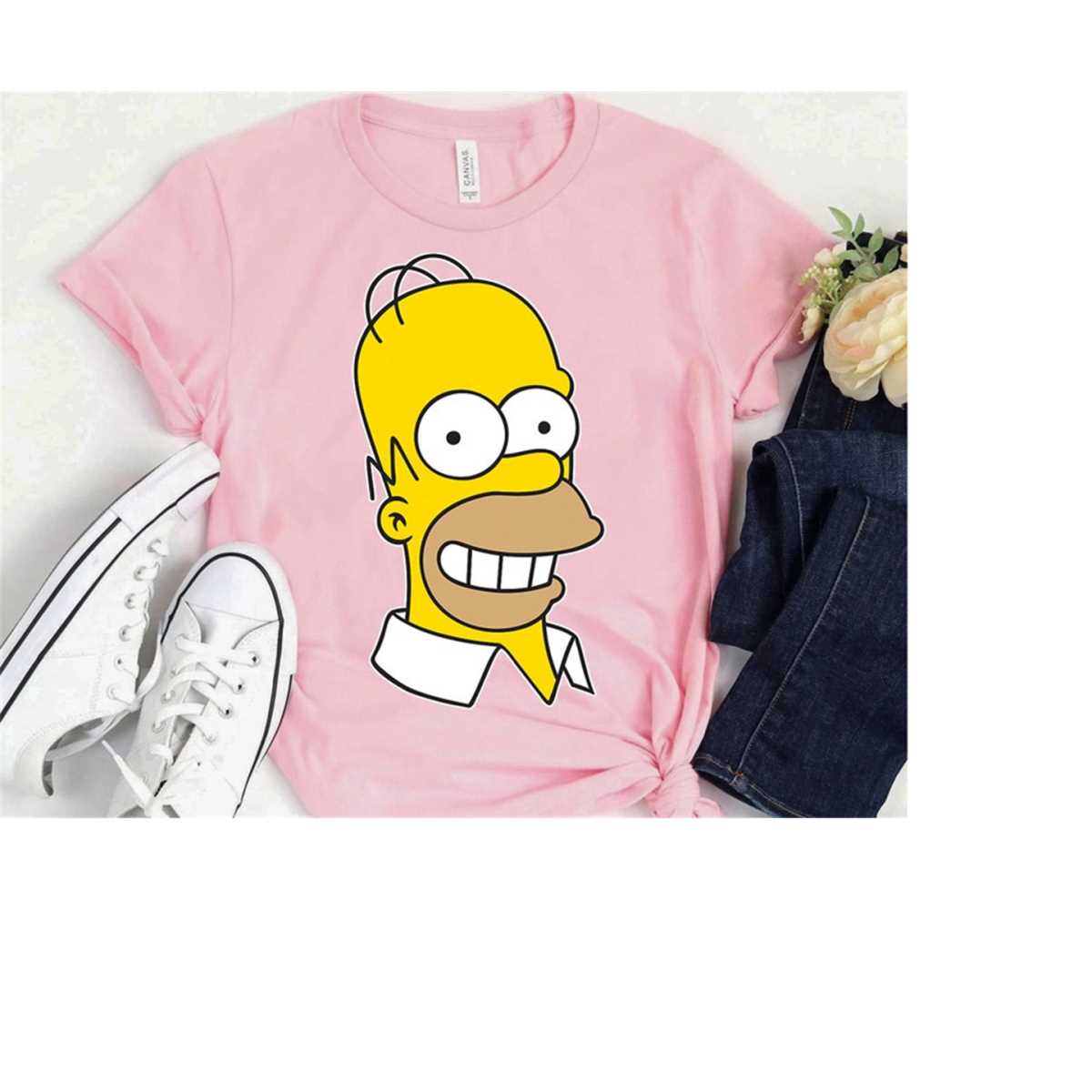 The Simpsons Homer Simpson Big Face T-Shirt, The Simpsons Fa | Inspire ...