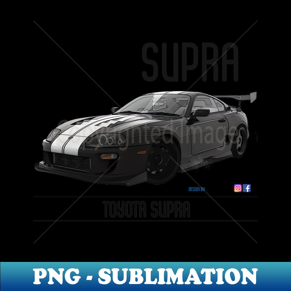 Supra Time Attack Black Stripes - PNG Transparent Sublimatio | Inspire ...