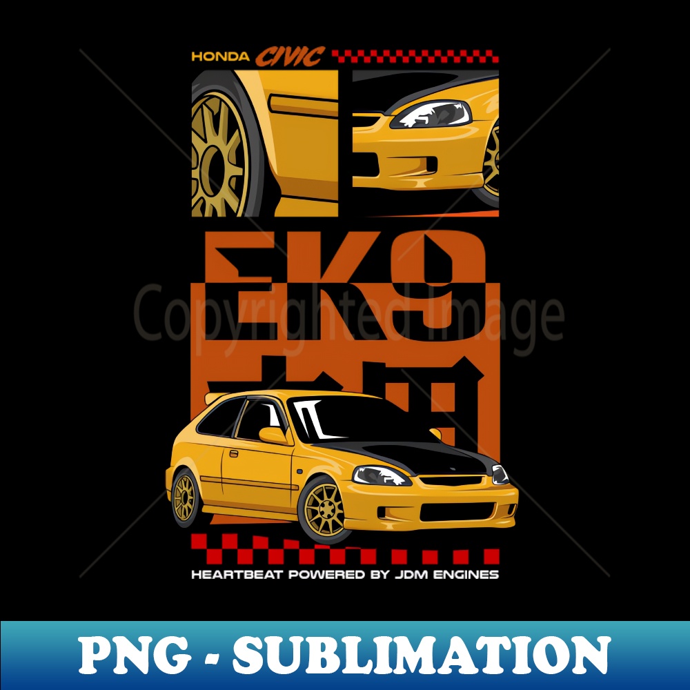Civic EK9 JDM Car - PNG Transparent Sublimation File - Enhan - Inspire ...