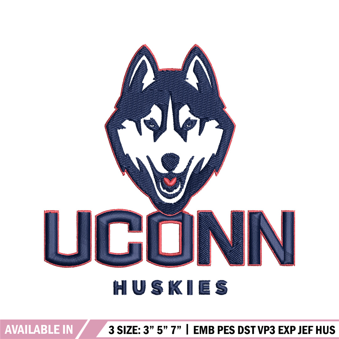 UConn Huskies embroidery design, UConn Huskies embroidery, l | Inspire ...