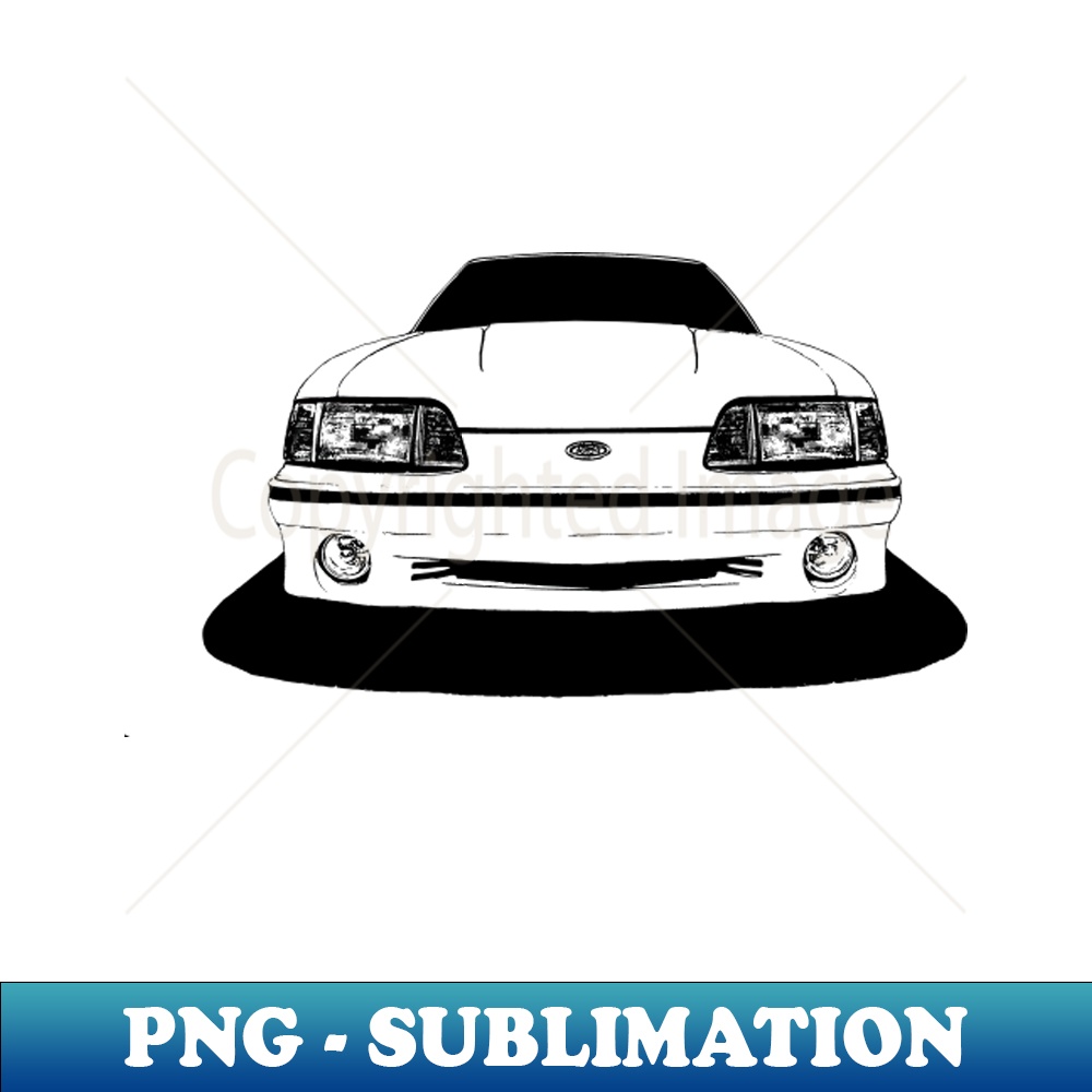 Ford Mustang GT fox body - front stylized - Retro PNG Sublim | Inspire ...