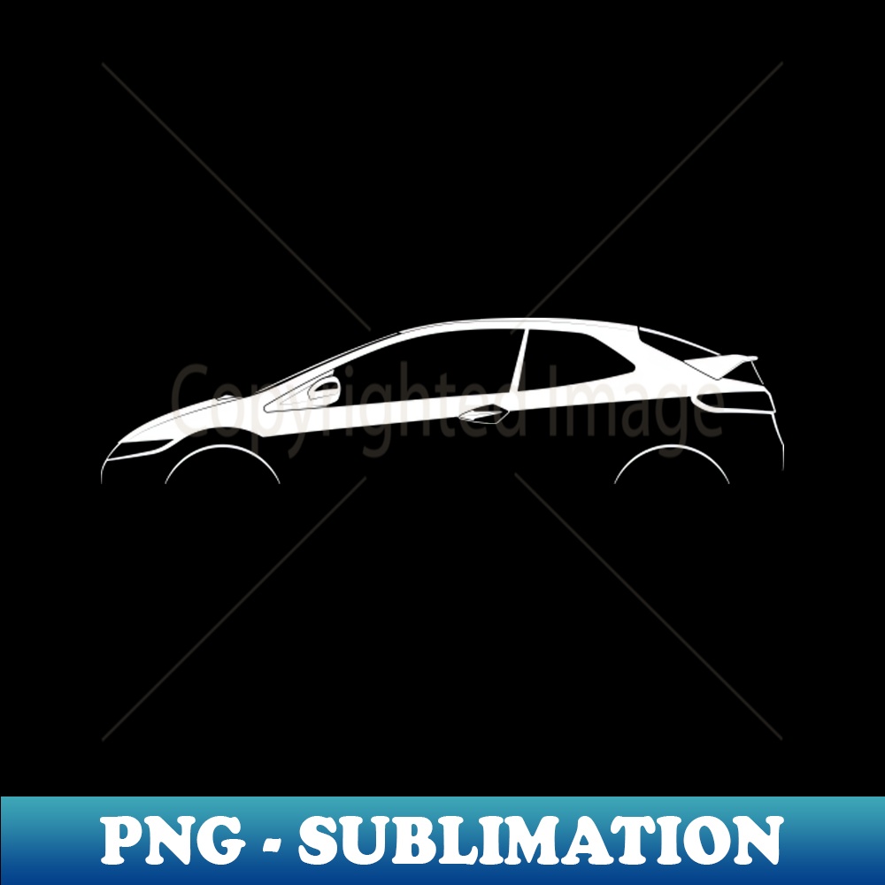 Honda Civic Type-R FN Silhouette - Exclusive PNG Sublimation - Inspire ...