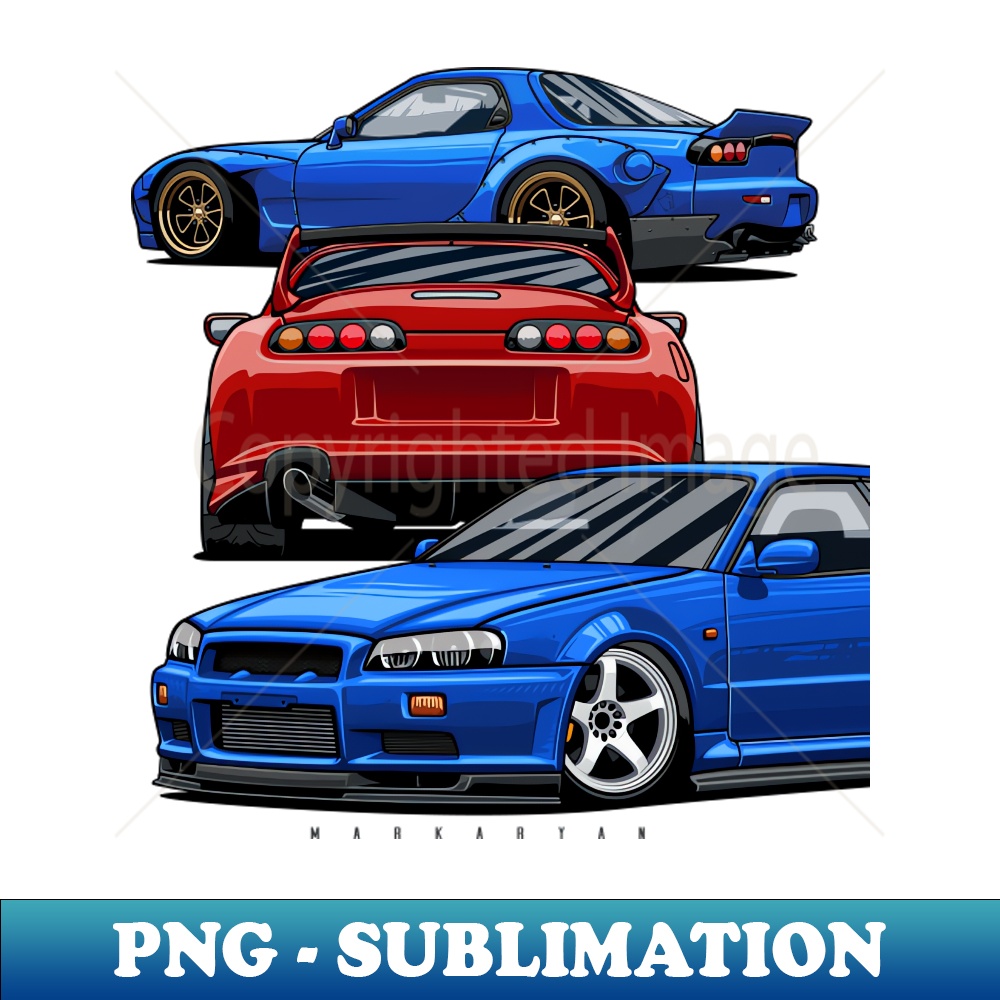 Supra Skyline RX7 - High-Resolution PNG Sublimation File - S | Inspire ...