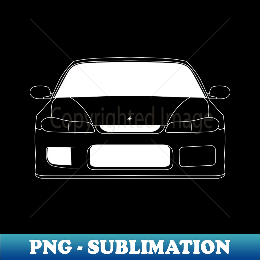 Nissan Silvia S15 White Outline - Exclusive PNG Sublimation - Inspire ...