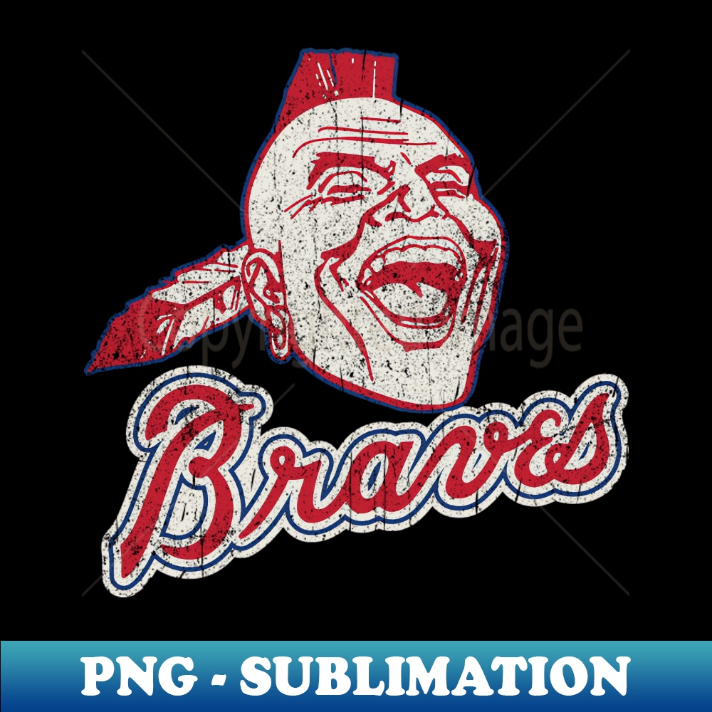 Atlanta Brave Retro Logo Worn - PNG Transparent Sublimation | Inspire ...