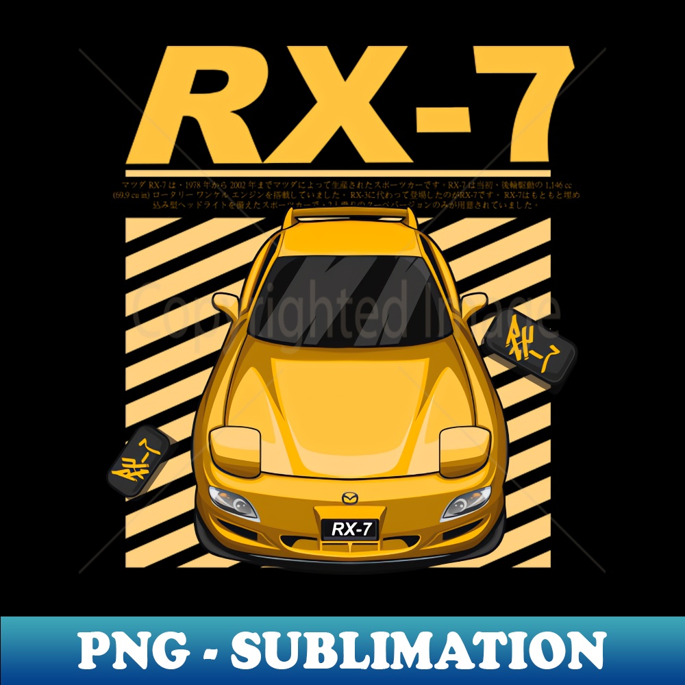 JDM LEGEND MAZDA RX-7 FDYELLOW - Aesthetic Sublimation Digit - Inspire ...